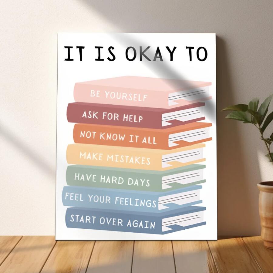 1 Pc Framed Motivational Wall Art For Classroom Decor, Classroom ...