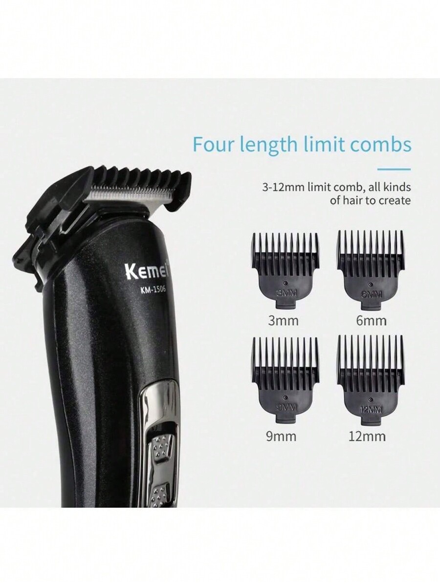 Kemei KM-1506 Multi-Function USB Hair Clipper Electric Rechargeable ...