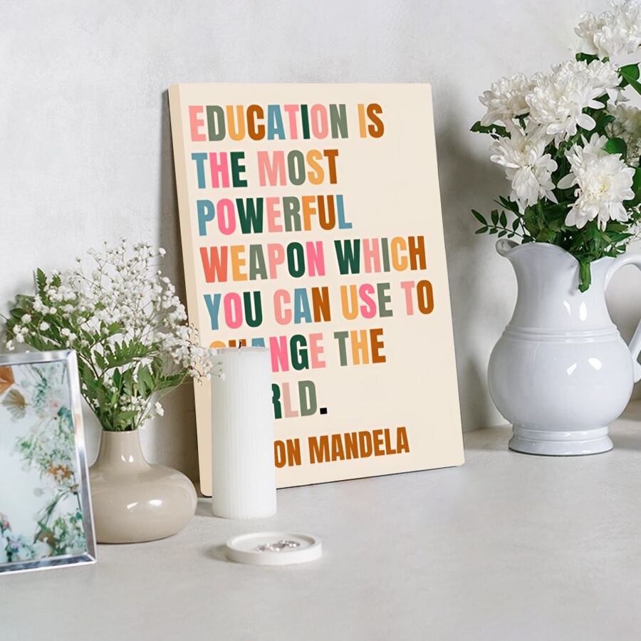 1 Pc Framed Motivational Wall Art For Classroom Decor, Classroom ...