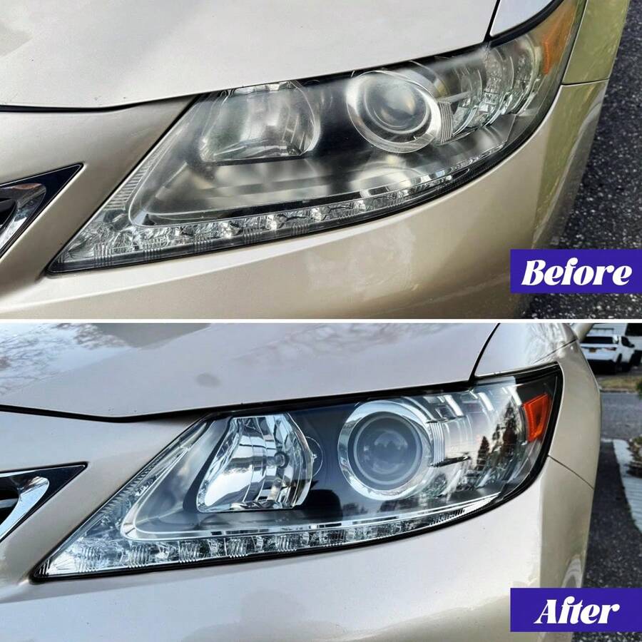 JB-XPCS Kit de restauración de faros - 3 pasos sencillos para restaurar faros dañados por el sol ...