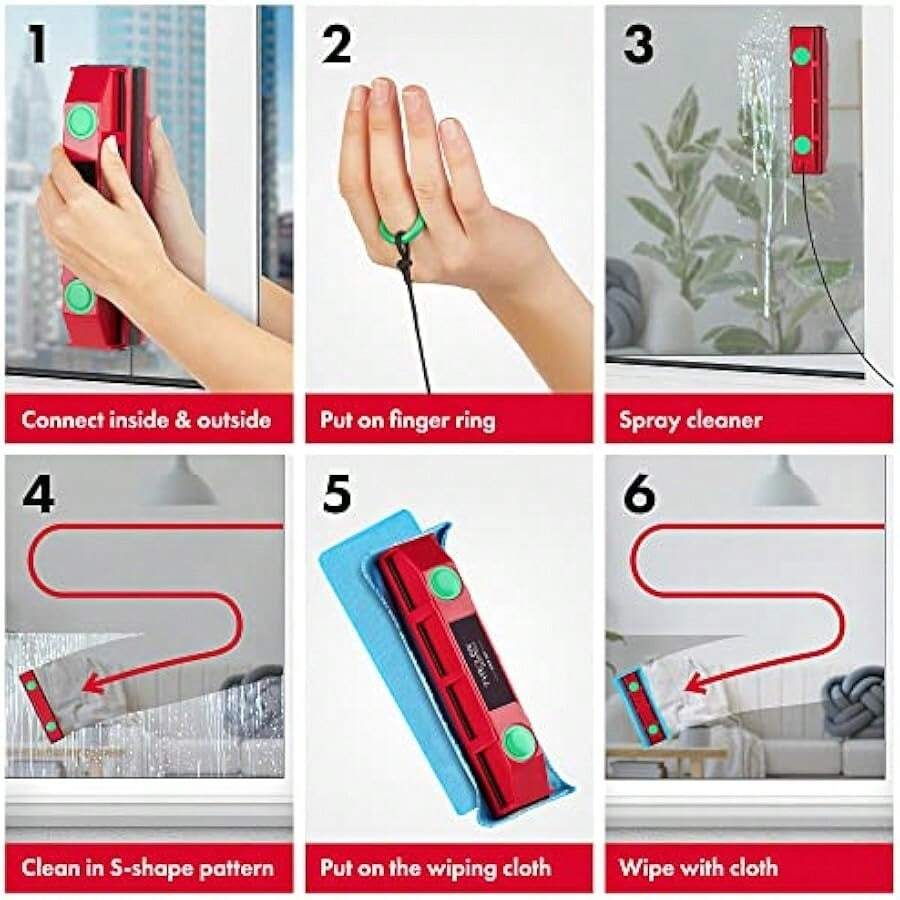 Magnetic Window Cleaner For Double Glazing UK Glider D-3 Magnet ...