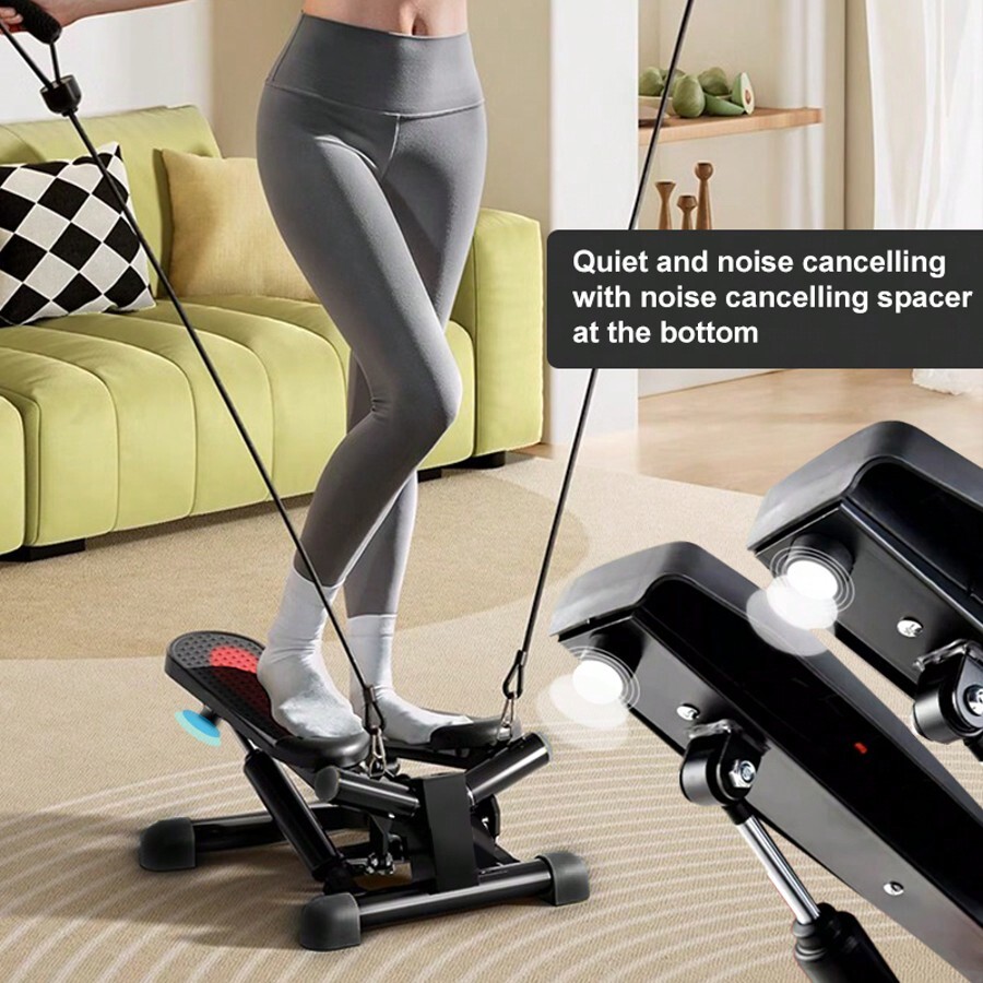 Mini Steppers For Exercise, Twist Stepper With Resistance Bands, 330LBS ...