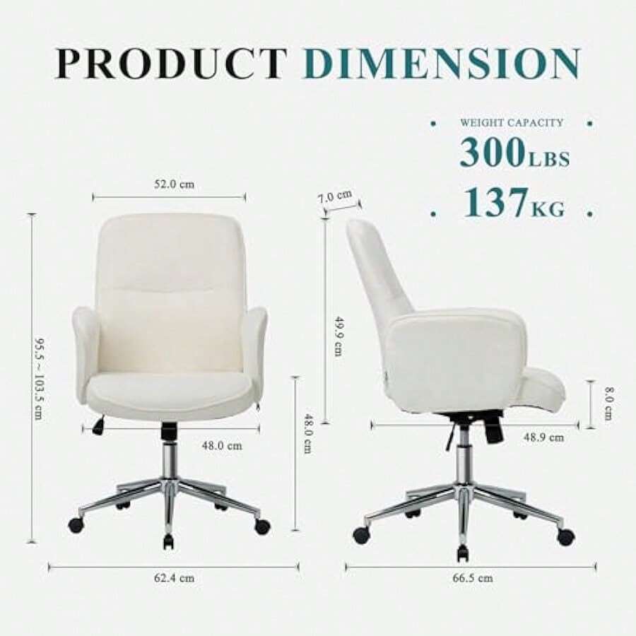 High Back Shell-Shaped Office Chair Ergonomic Home Computer Desk Chair ...
