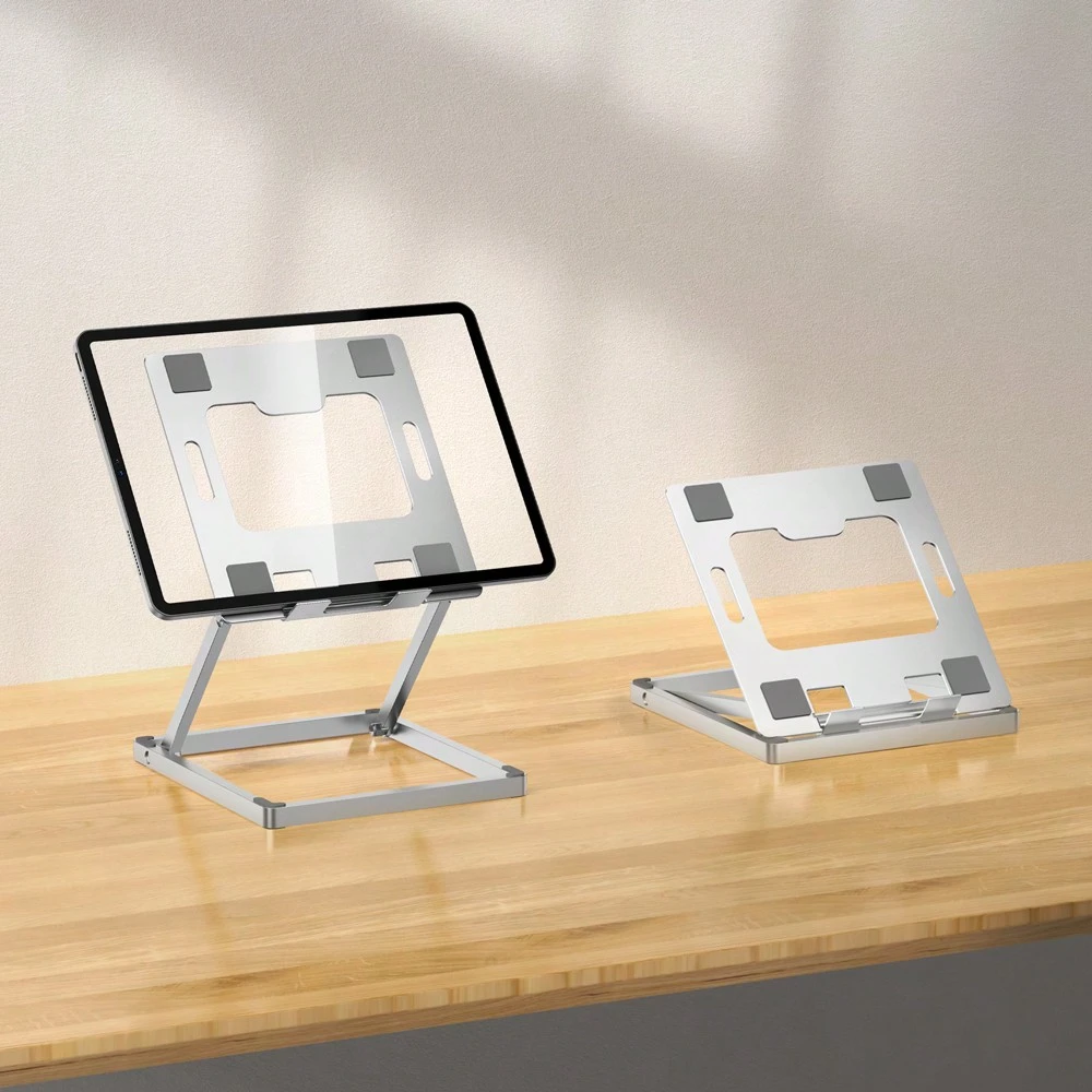 xnyocn Aluminum Alloy Tablet Stand Desk Riser 360° Rotation Hands Multi ...