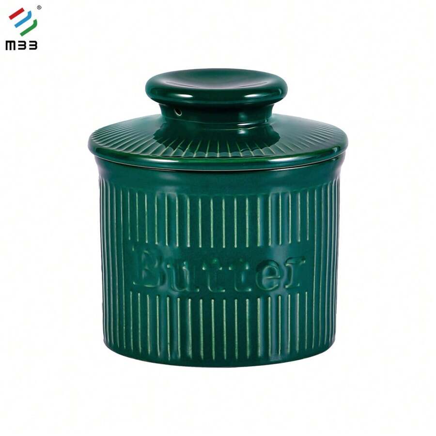 1Pc French Butter Crock With Lid For Table Centerpiece, Ceramic Butter ...