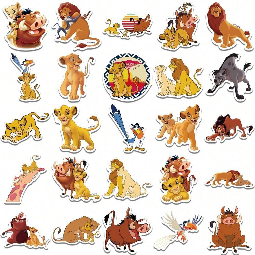 Disney 50Pcs Disney Cartoon Lion King Simba Graffiti Stickers Be ...
