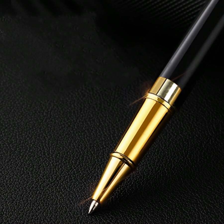 Custom Engraved Luxury Black And Gold Ballpoint Pen Set, Includes 2 ...