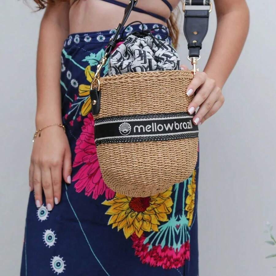 STRAW BEACH BAG, WITH HANDLE AND LINING - BUZIOS | SHEIN USA