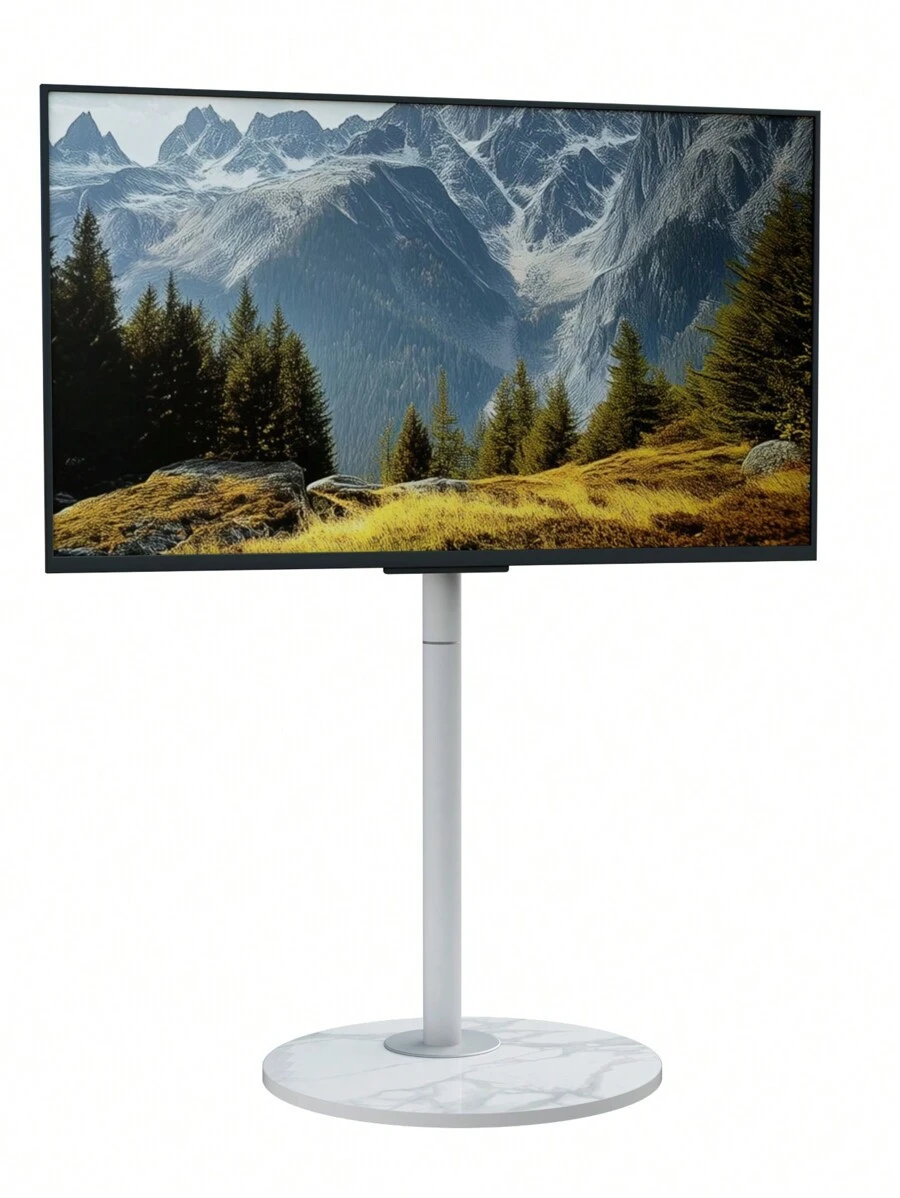 UNHO Suporte de TV de chão branco Suporte de TV de canto para TVs de 40 ...