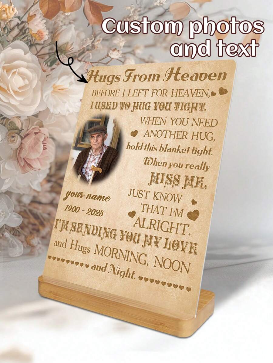 1pc Customized Photo Commemorative Series Aluminum Frame, Personalized ...