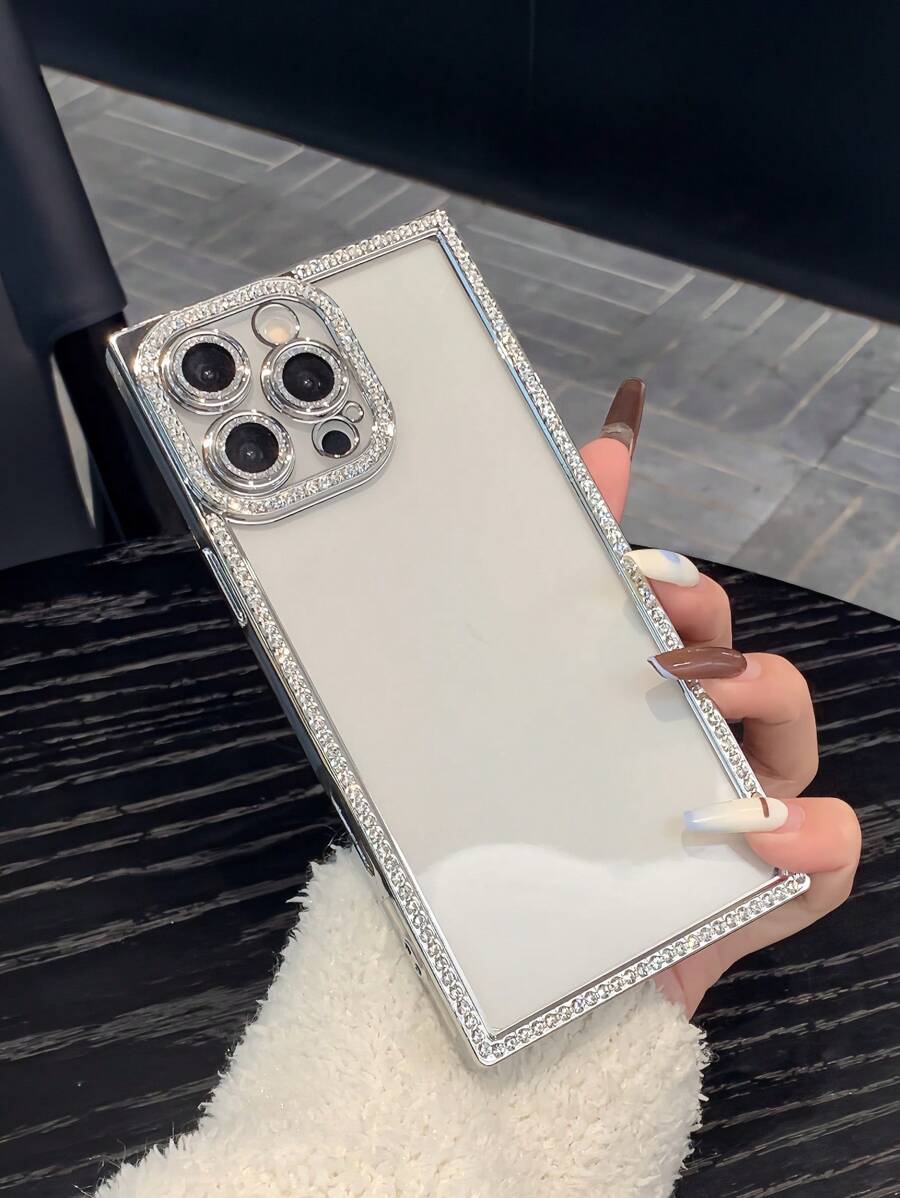 Étui de téléphone électrolytique à 4 coins scintillants compatible avec Iphone 16 Pro Max/11/12 ...