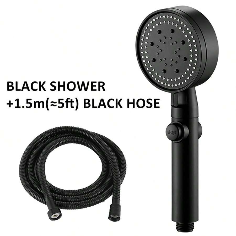 High Pressure Bath Shower Head 5 Mode Large Chrome Handset Heads Water