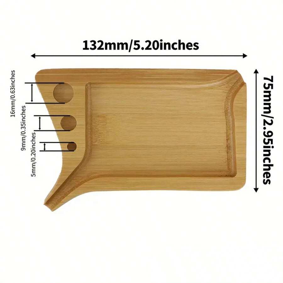 Small Bamboo Rolled Tray, Mini Wooden Rolled Tray, Cigarette Tray With ...