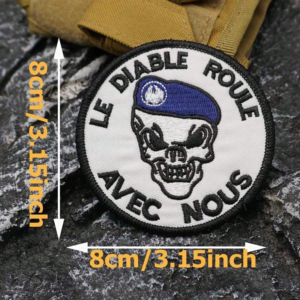 Skull Series Embroidered Patch With Merrow Border, Sewable Applique For ...