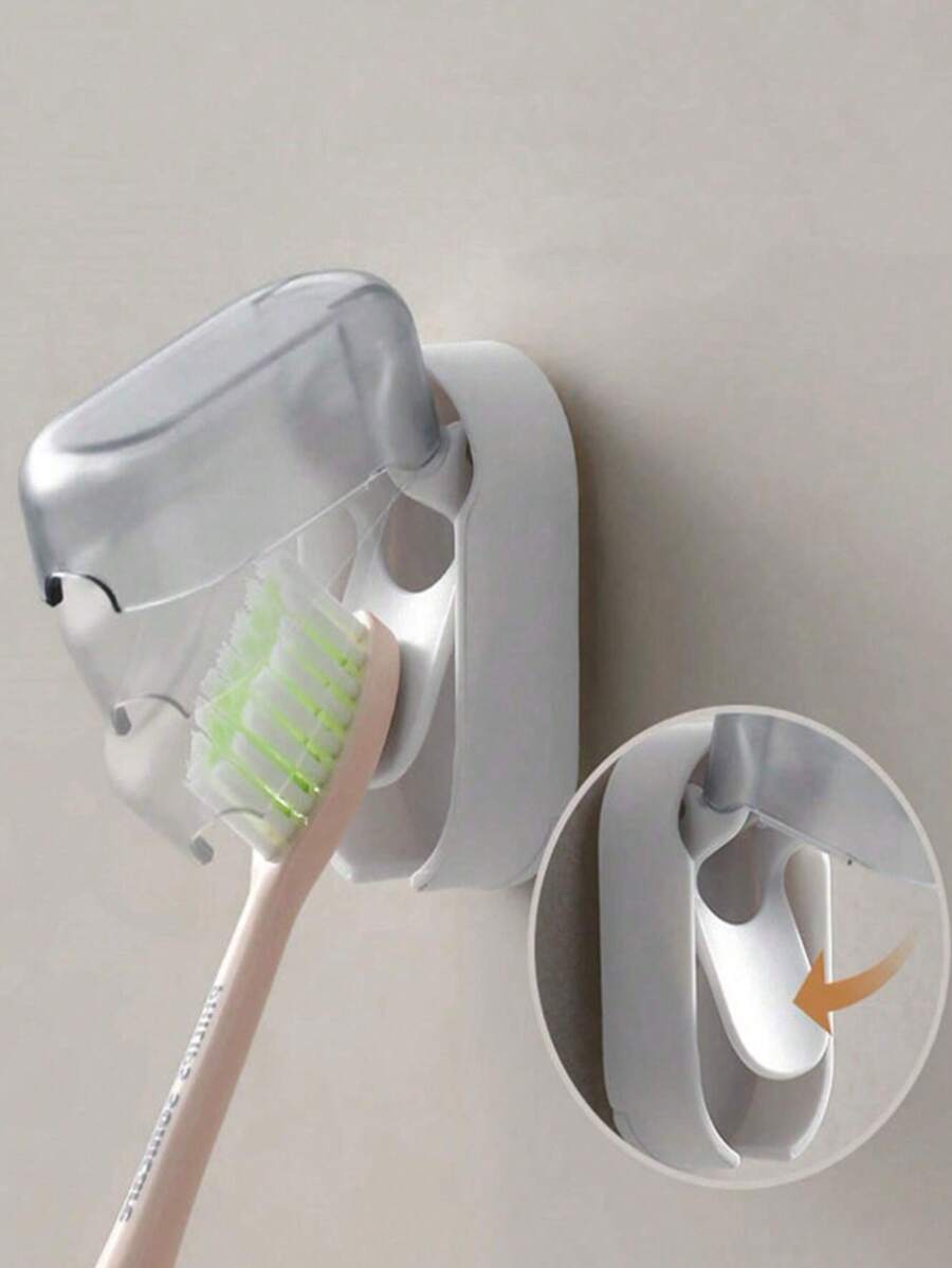 4/3/2/1 Pc Toothbrush Holder Set, Wall Mounted Simple Dustproof ...