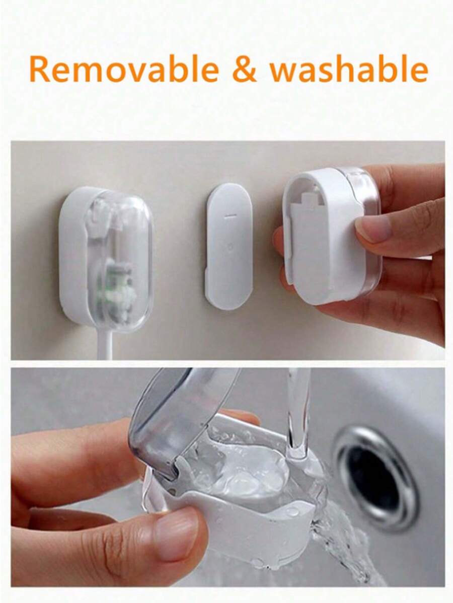 4/3/2/1 Pc Toothbrush Holder Set, Wall Mounted Simple Dustproof ...