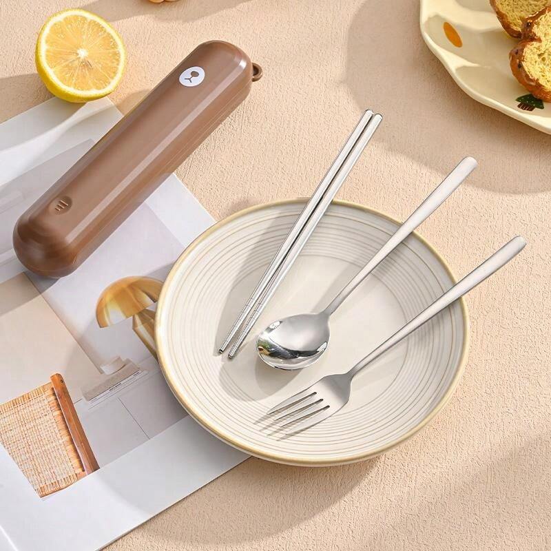 304 Stainless Steel Portable Cutlery Set With Cute Bear Design ...