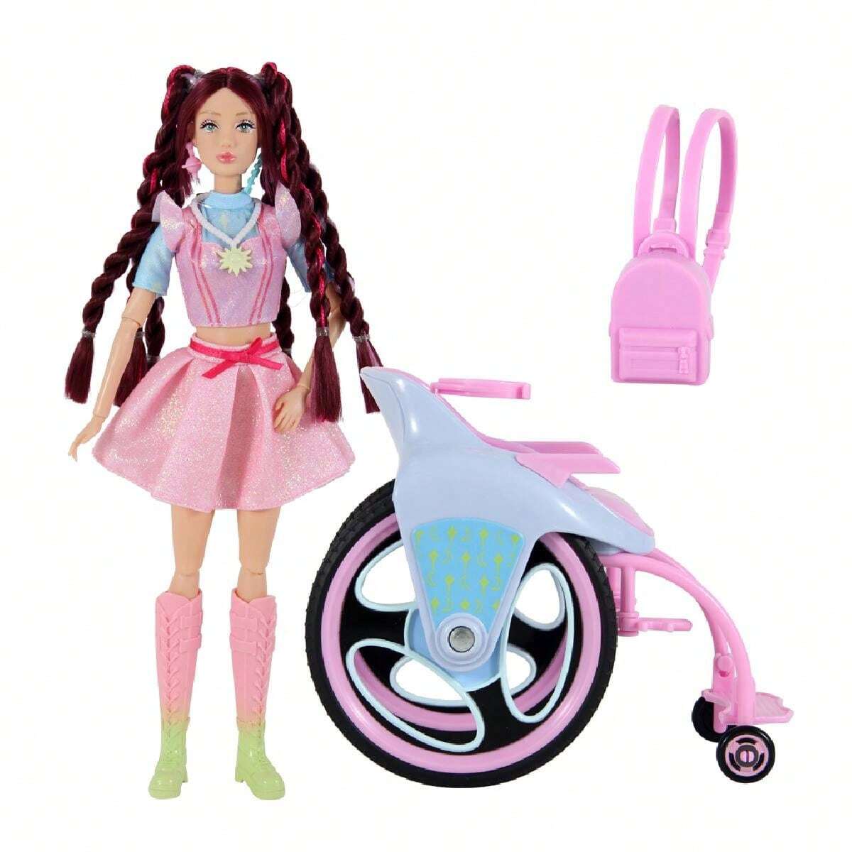 Defa Lucy 11.5" Fashionable Multi-Jointed Disability Wheelchair Doll ...