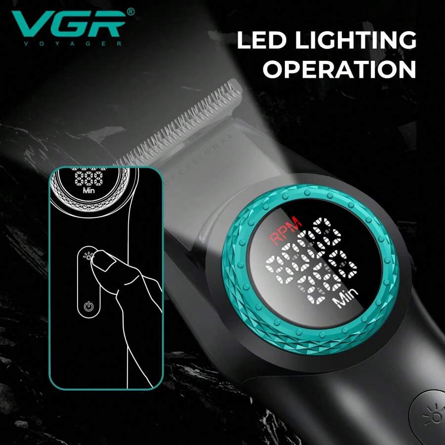 VGR VGR Hair Trimmer Cordless Adjustable Hair Clipper Rechargeable Hair ...