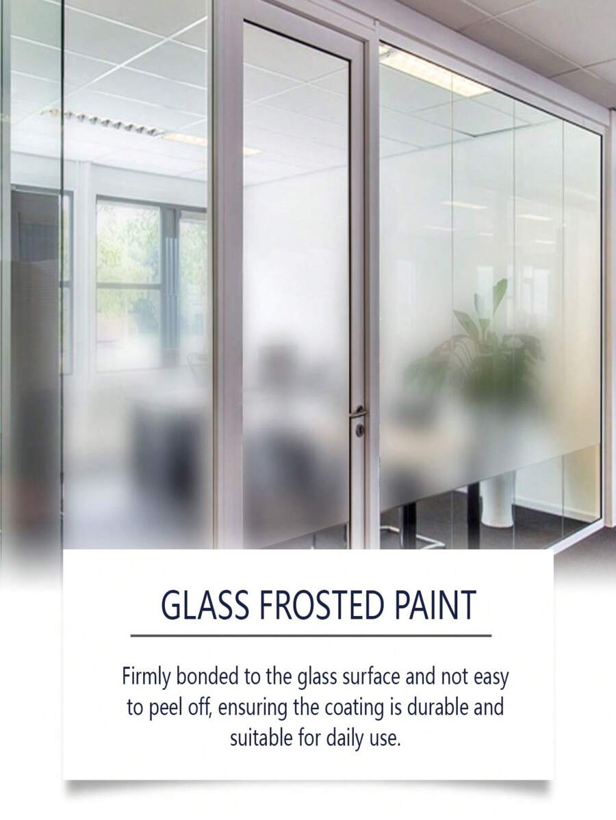 Matte Frosted Glass Paint, Blackout Bathroom Glass Anti-Peeking Coating ...