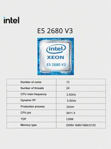 SOYO X99 D4 マザーボードキット LGA 2011-3 セット、Intel Xeon E5 2680 V3 CPUプロセッサ、DDR4 16GB(1*16GB) RAMメモリ付き ...