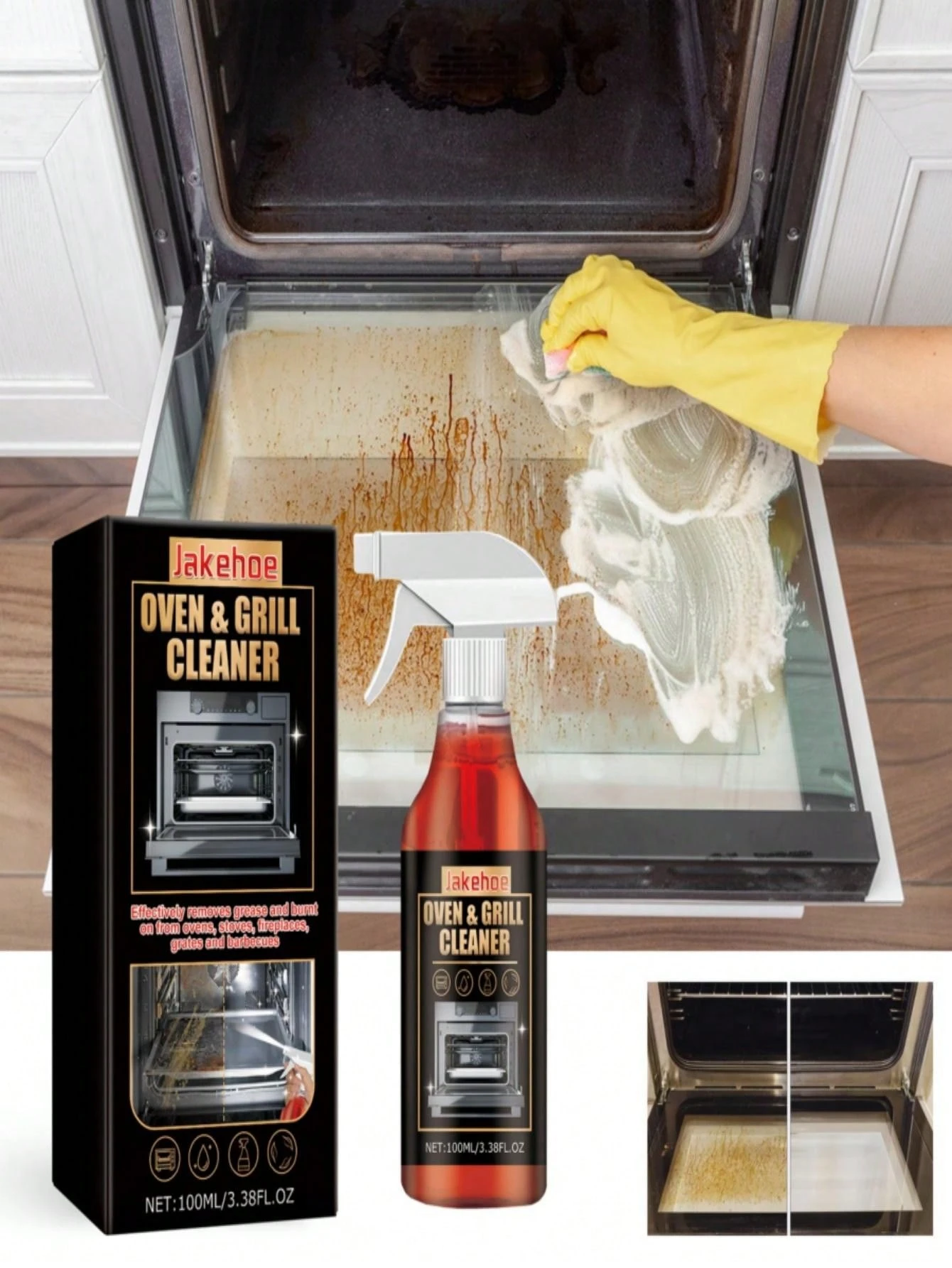 Stove & Oven Foam Cleaner, Baking Tray Specific Degreaser, Removes ...