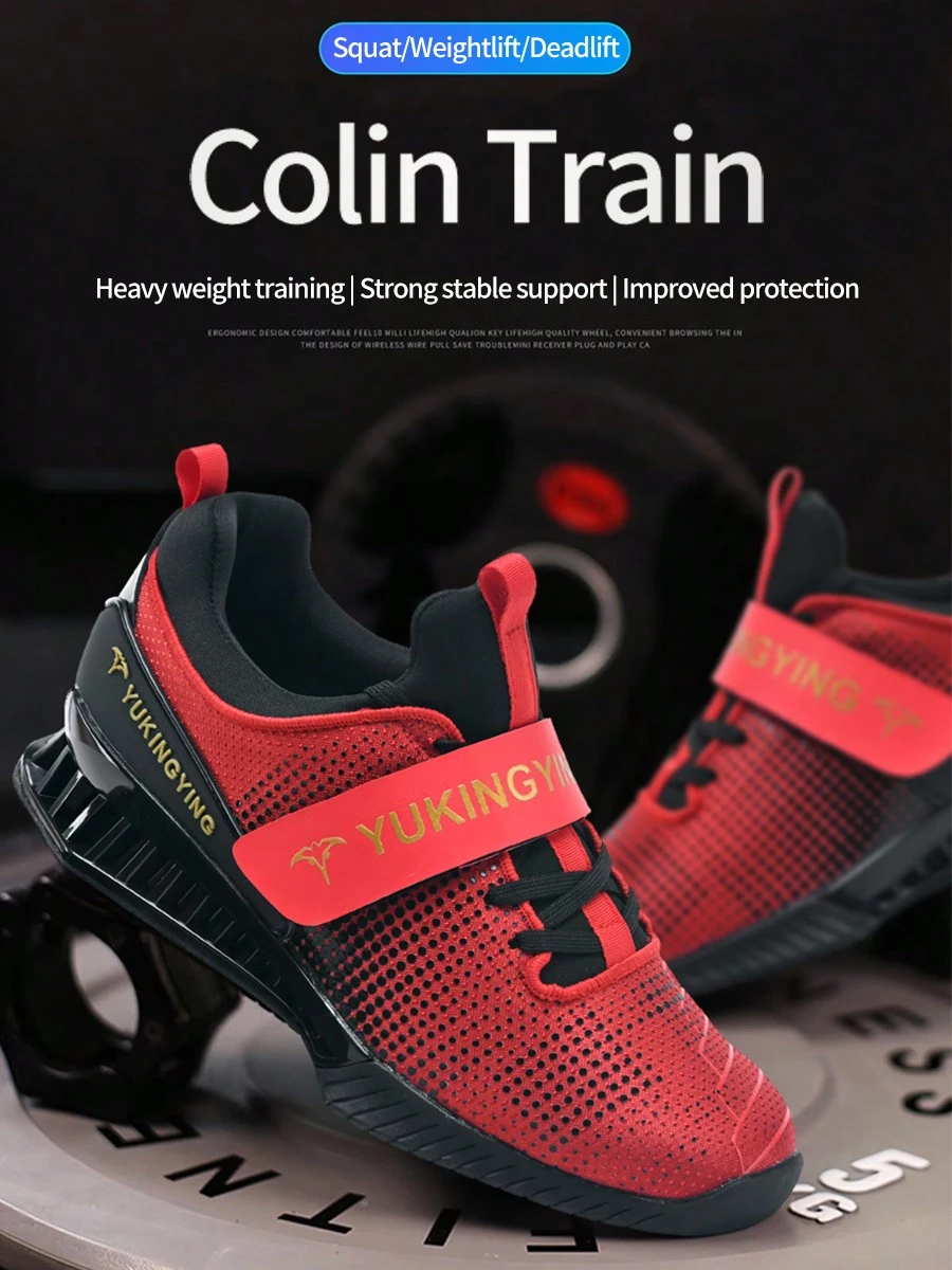 Men's Weightlifting Shoes For Squats, Indoor Gym Workout Shoes For ...