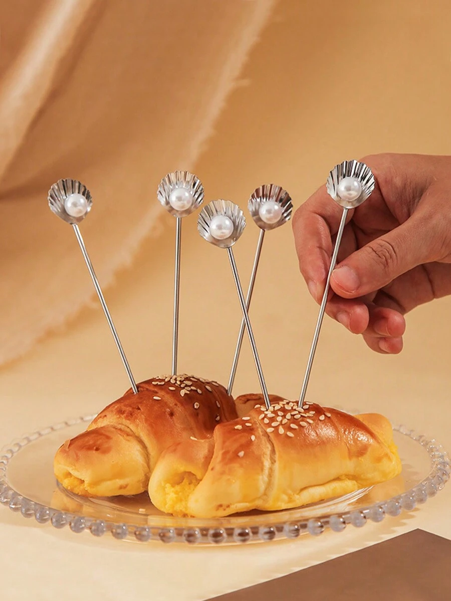 1/4 piezas Pinchos de frutas, pinchos de aperitivo de acero inoxidable ...