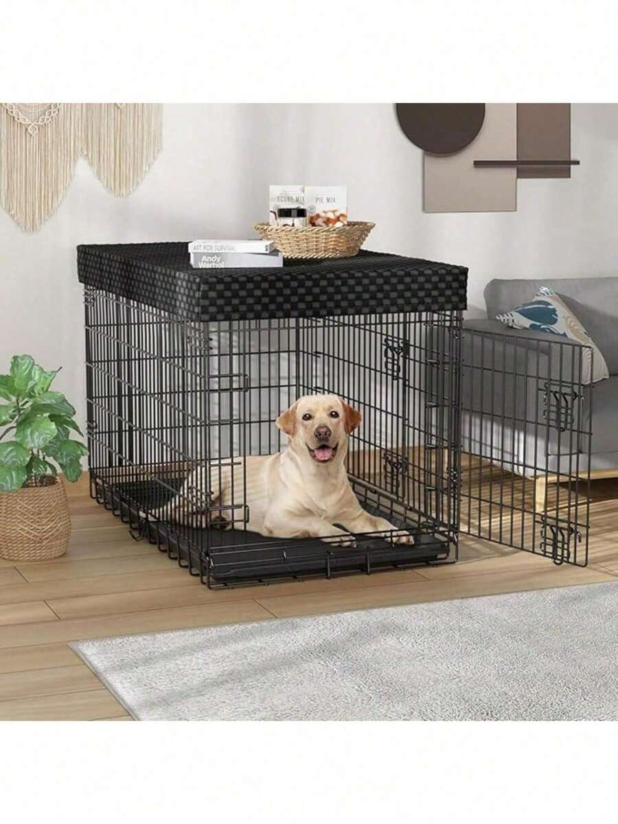 42 Inch Dog Crate With Divider - XL Dog Kennel Extra Large Cage With ...