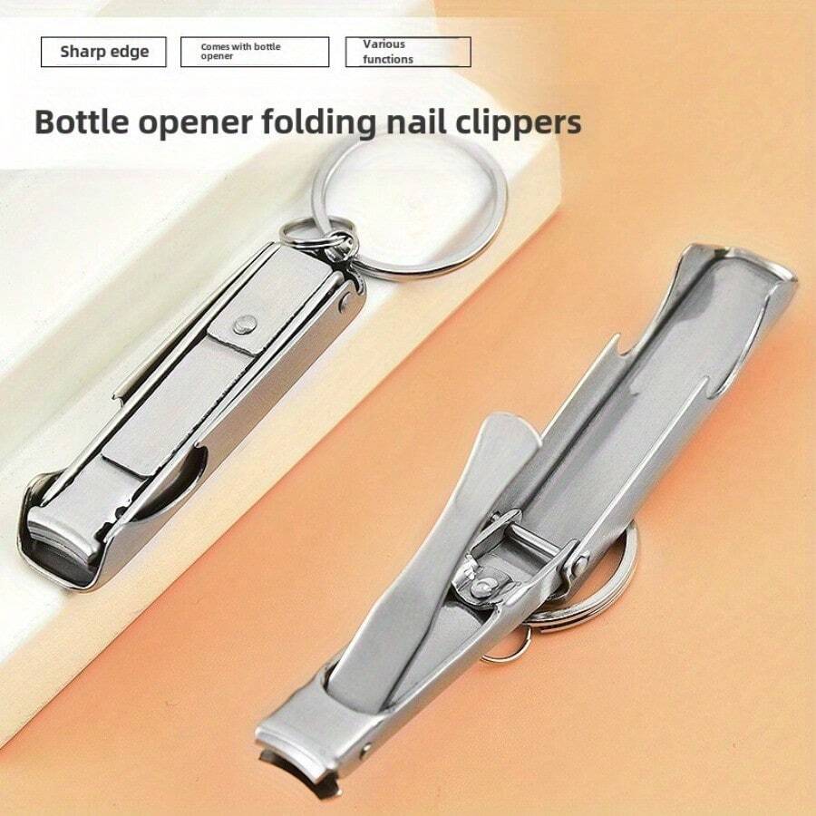 Stainless Steel Compact Foldable Multi-Function Nail Clipper, Bottle ...
