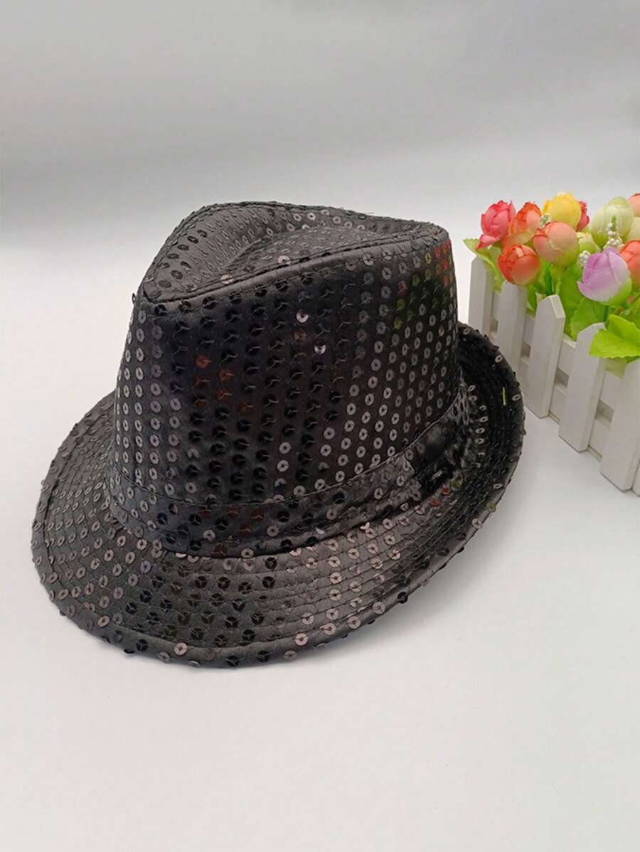 2pcs Fashion Magic Show Hats, Glitter Jazz Hats For Adult Party Stage ...