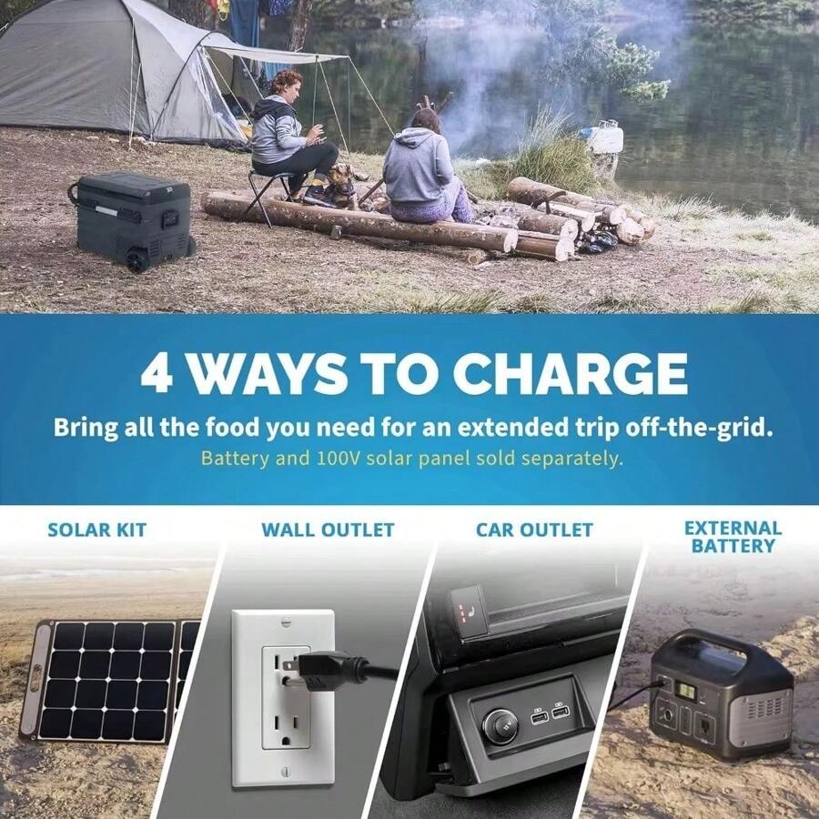 48 Qt. Portable 12v Electric Cooler With Compressor, Fridge And Freezer ...