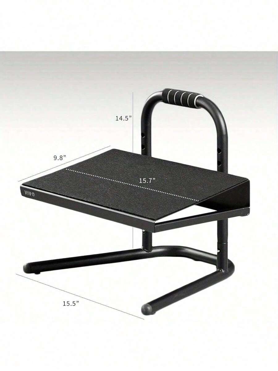 Black Ergonomic Height Adjustable Standing Foot Rest Relief Platform ...
