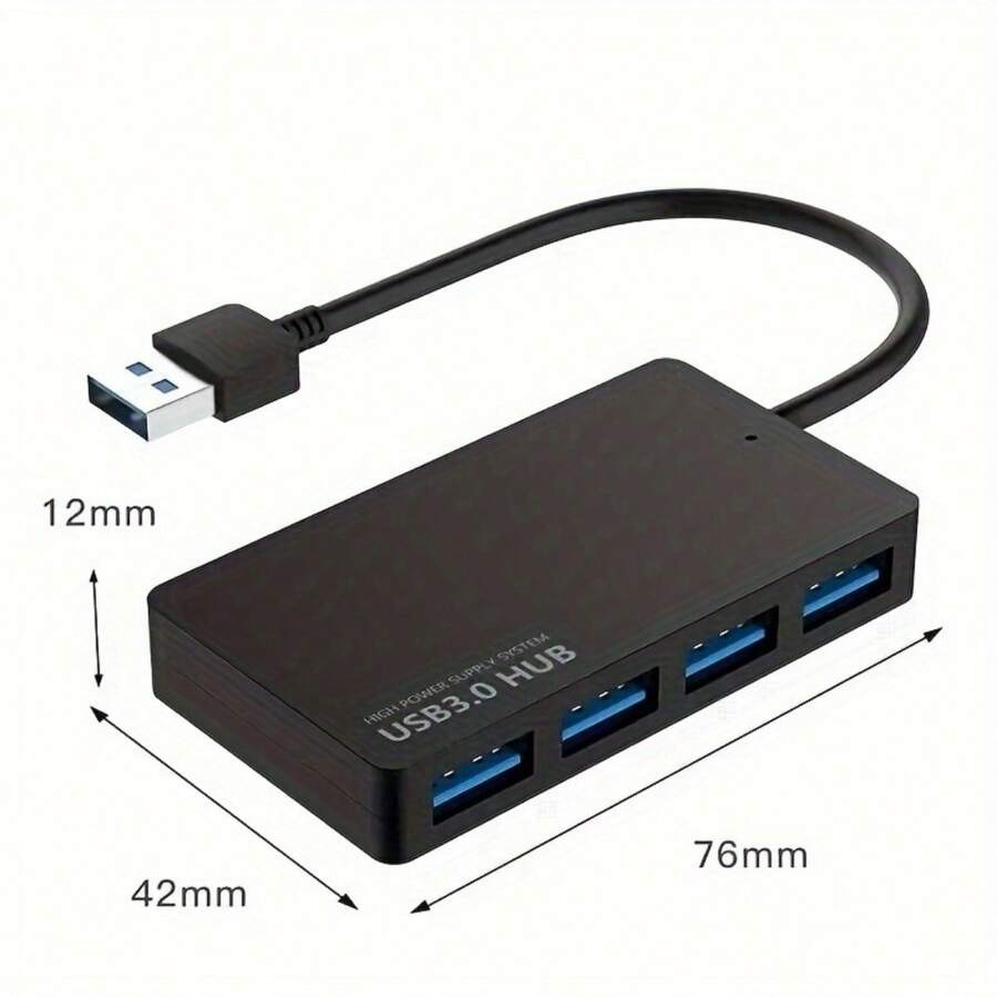 High-Speed Charging Cable Converter Adapter Hub 3.0 USB Splitter Multi-Interface 4-Port USB ...