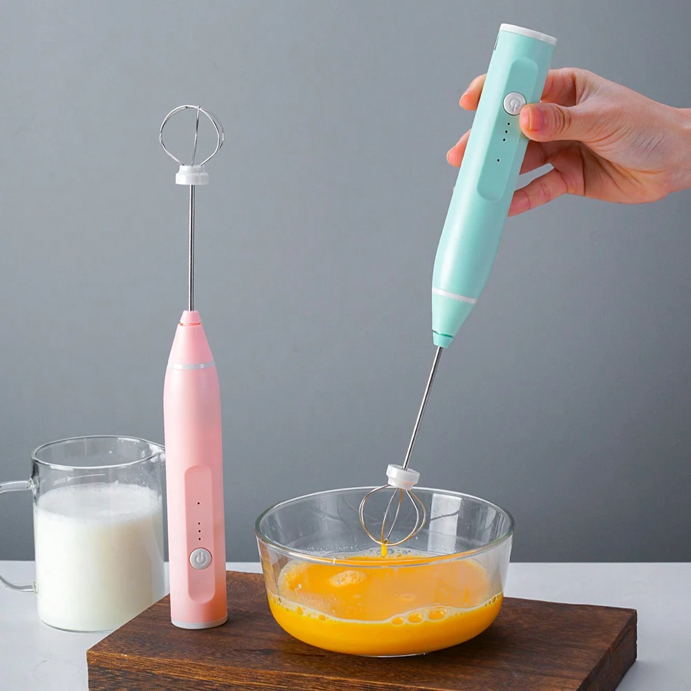 Milk Bubbler, Hand-Held Usb Rechargeable Electric Bubbler, Two ...