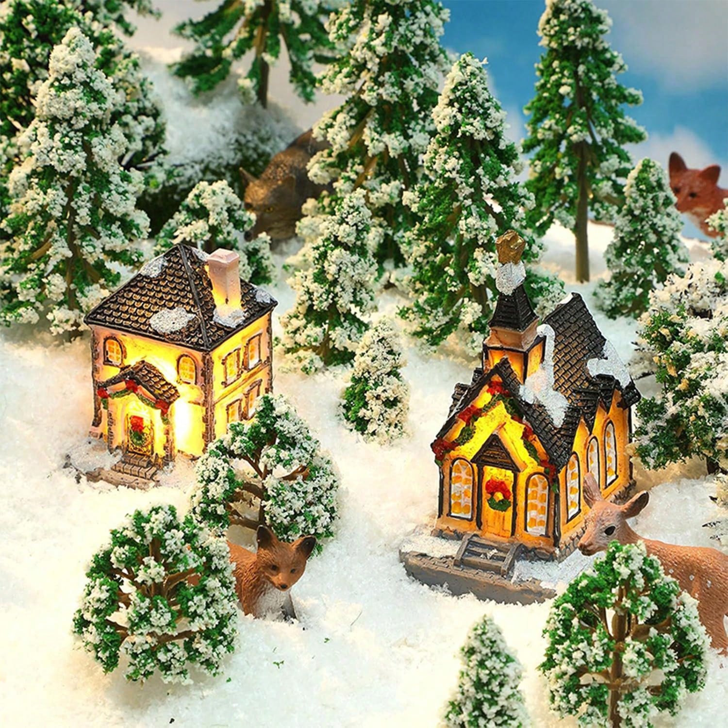 29 Pieces Model Trees 2-4 Inch Mixed Model Tree Train Scenery ...