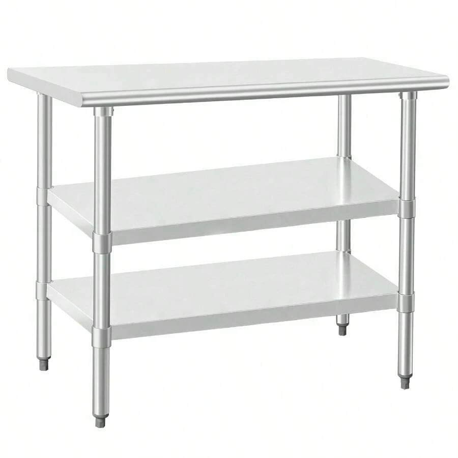 Stainless Steel Prep & Work Table 24 X 48 Inches Heavy Duty Commercial ...