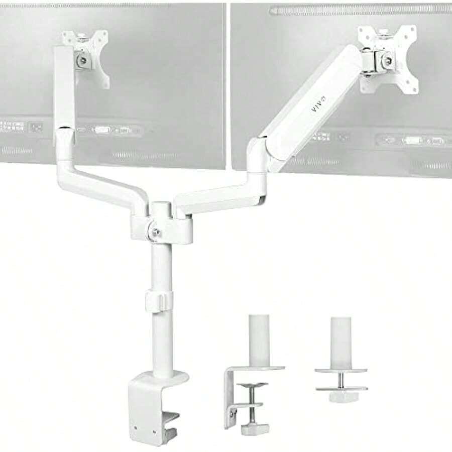 Dual Monitor Arm Mount For 17 To 32 Inch Screens Pneumatic Height ...