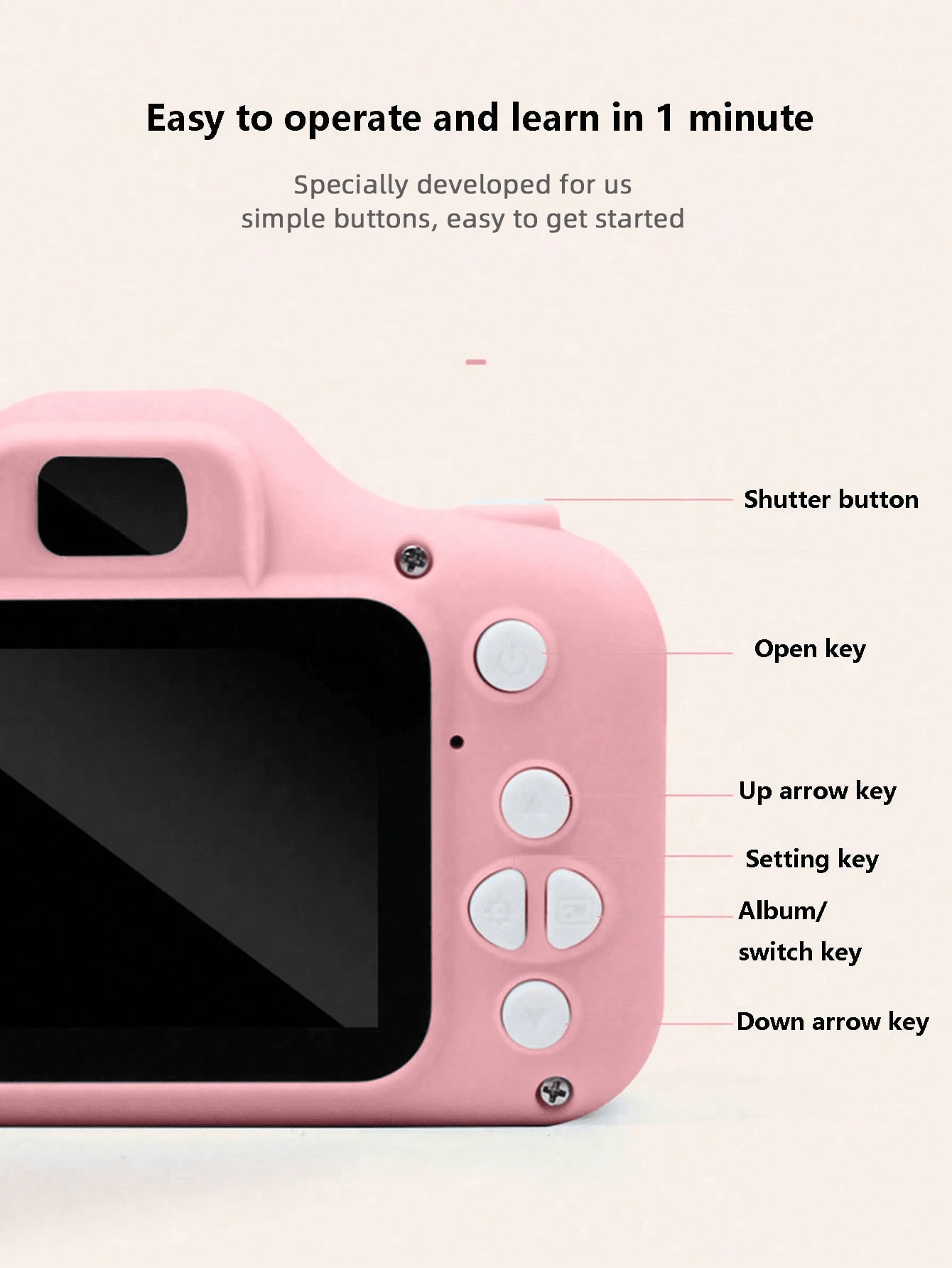 Pc Student Digital Camera, Rechargeable Camera With 2 Inch Screen ...