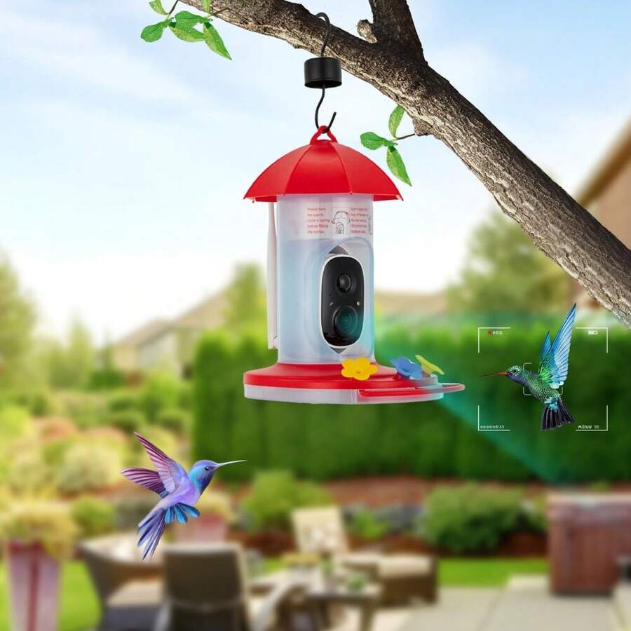 Outdoor Intelligent Video Bird Feeder,Smart Bird Feeder With Camera For ...