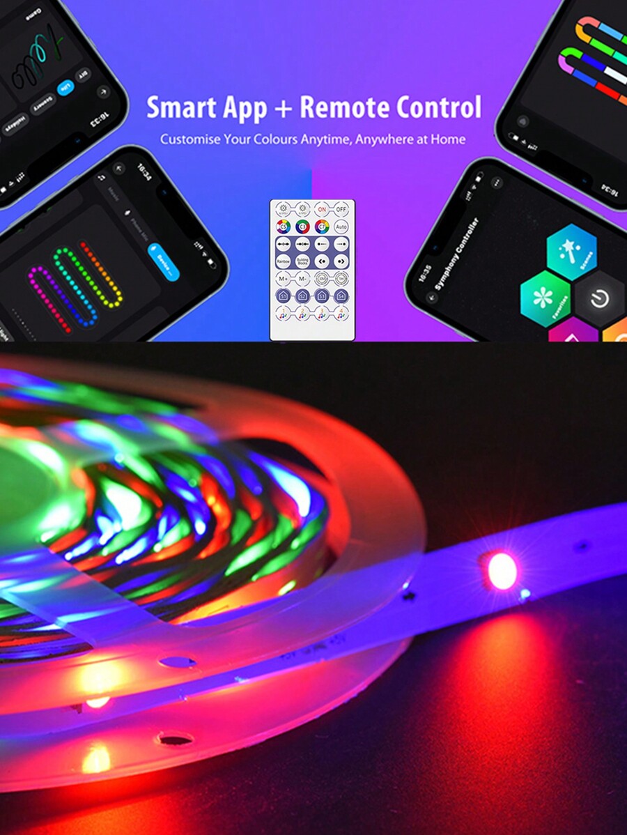 Acosh Neon Multi-Color LED Strip Lights 1m-10m, Smart App Control ...