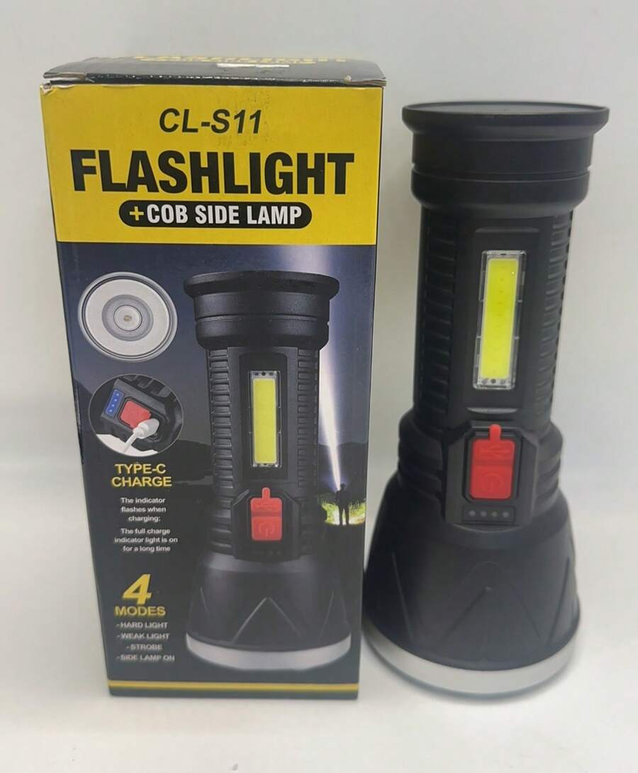 Strong Light Rechargeable Flashlight For Outdoor Patrol, Exploration ...