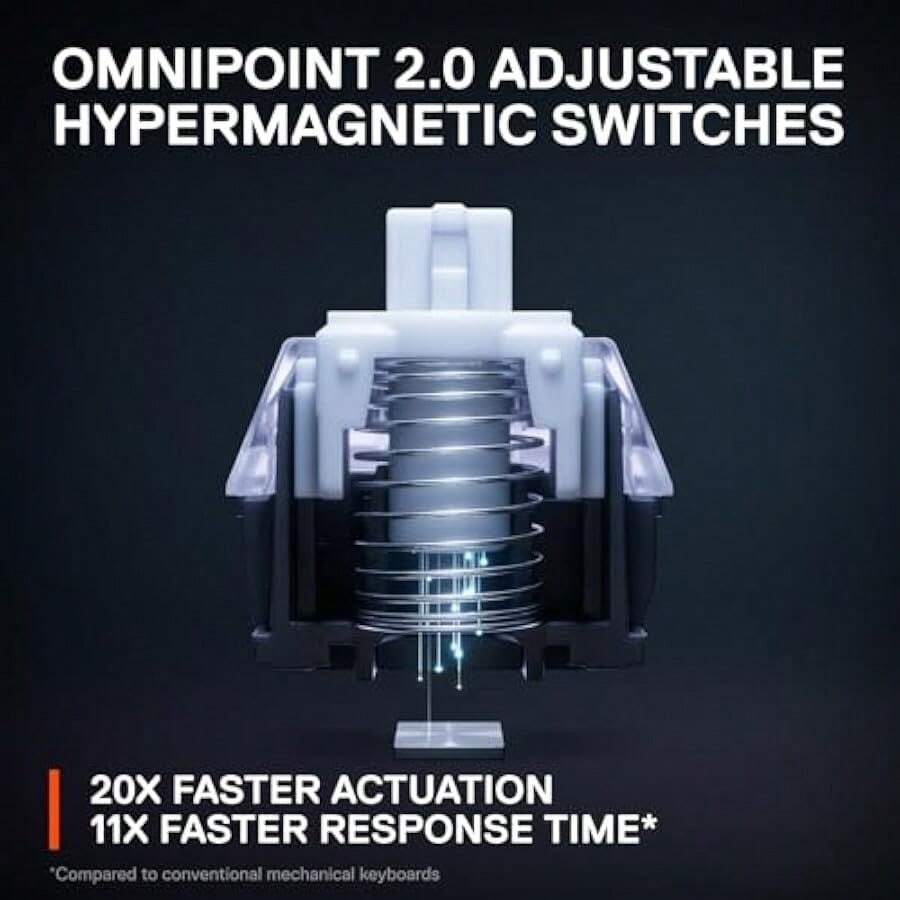 SteelSeries Apex Pro Mini HyperMagnetic Gaming Keyboard World's Fastest ...