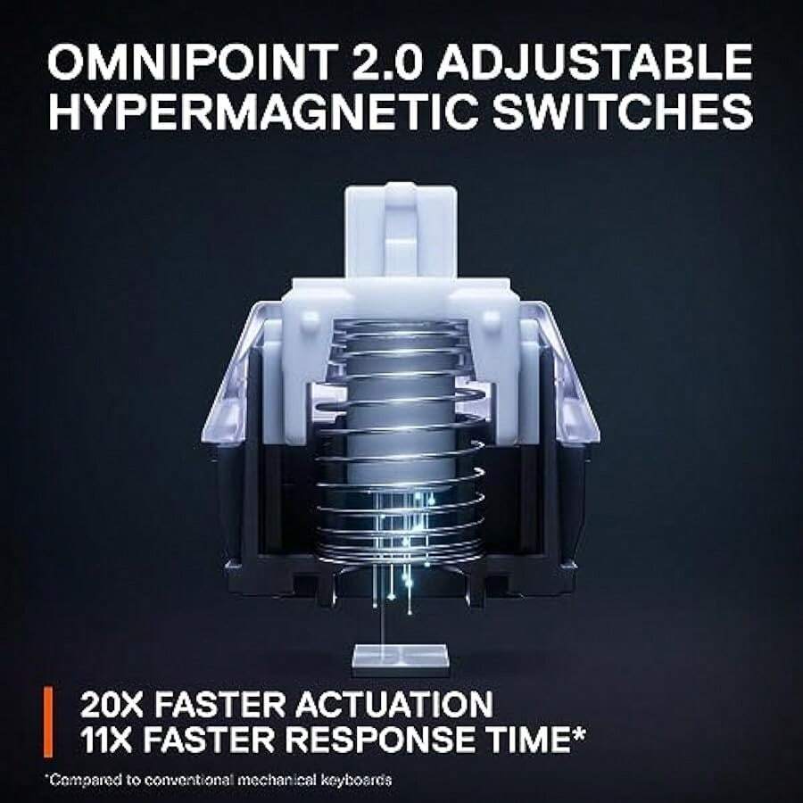 SteelSeries Apex Pro TKL HyperMagnetic Gaming Keyboard Adjustable ...
