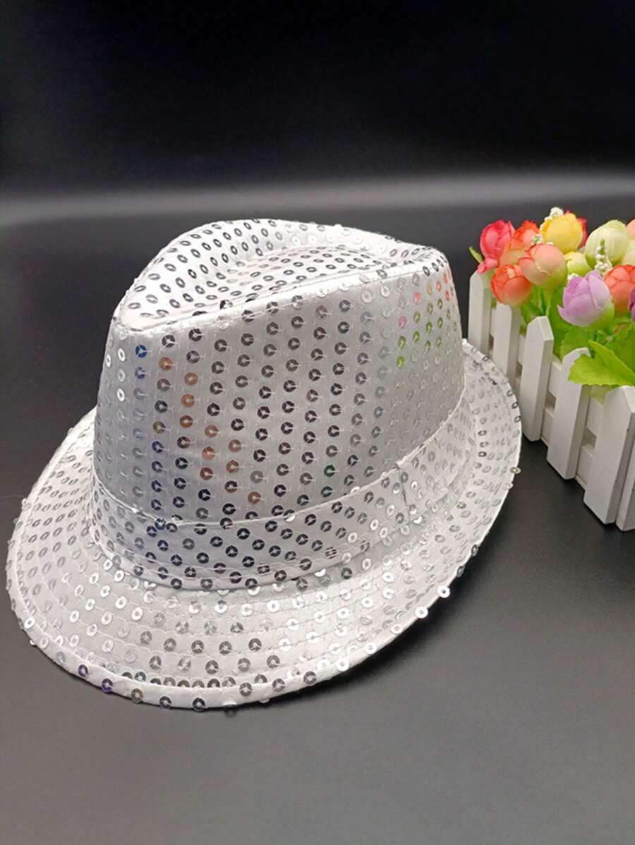 2pcs Fashion Magic Show Hats, Glitter Jazz Hats For Adult Party Stage ...