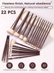 6/22/26/48PCS All-In-One Makeup Tool Set: 22pcs Synthetic Bristle ...