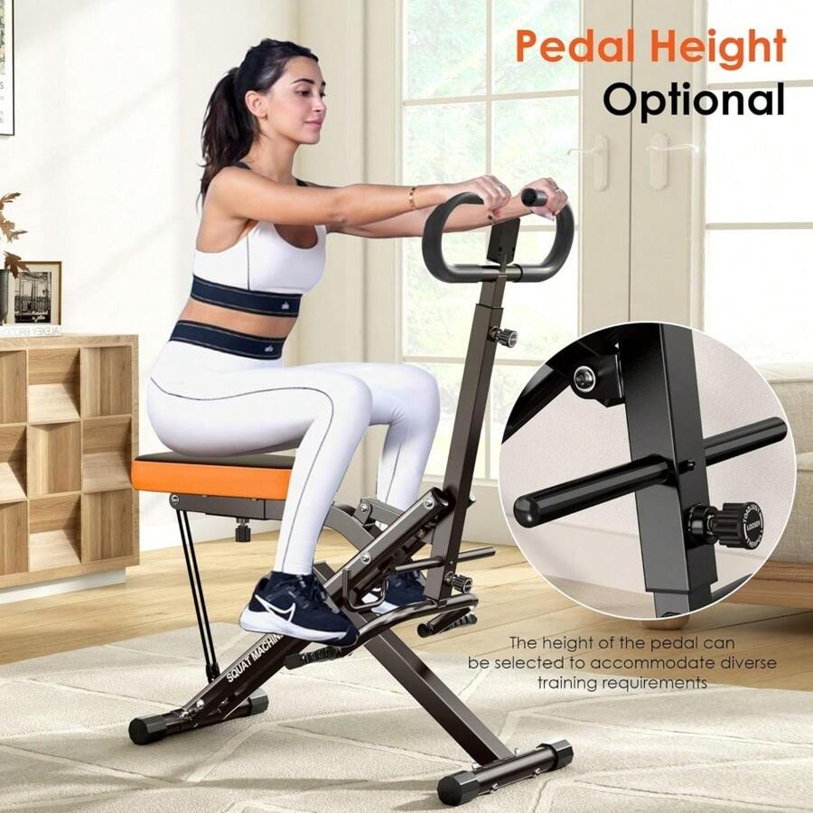 Squat Machines Rowing Machine, Foldable & Full Body Exercise Workout ...