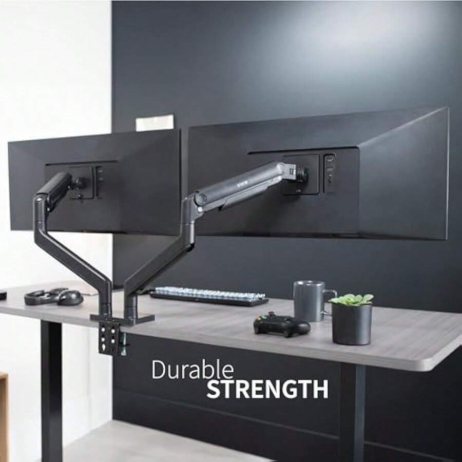 Heavy Duty Dual Ultra-Wide Monitor Desk Mount Mechanical Spring Height ...