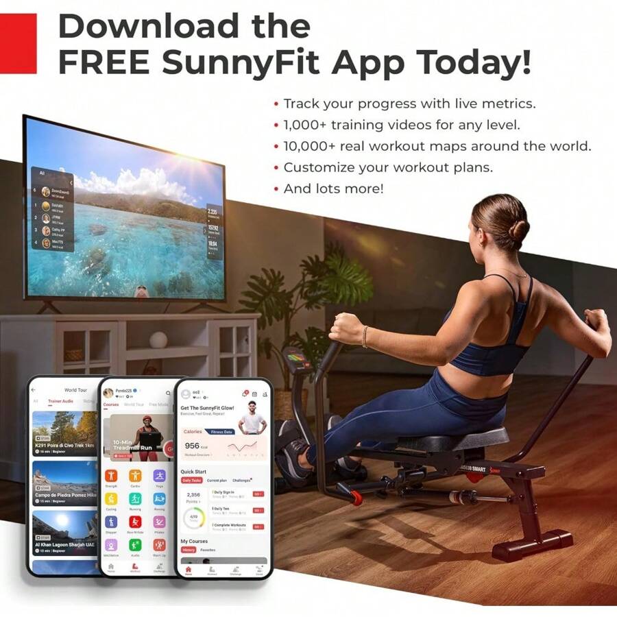 Row-N-Ride Squat Assist Trainer, Foldable & Easy Setup Exercise ...