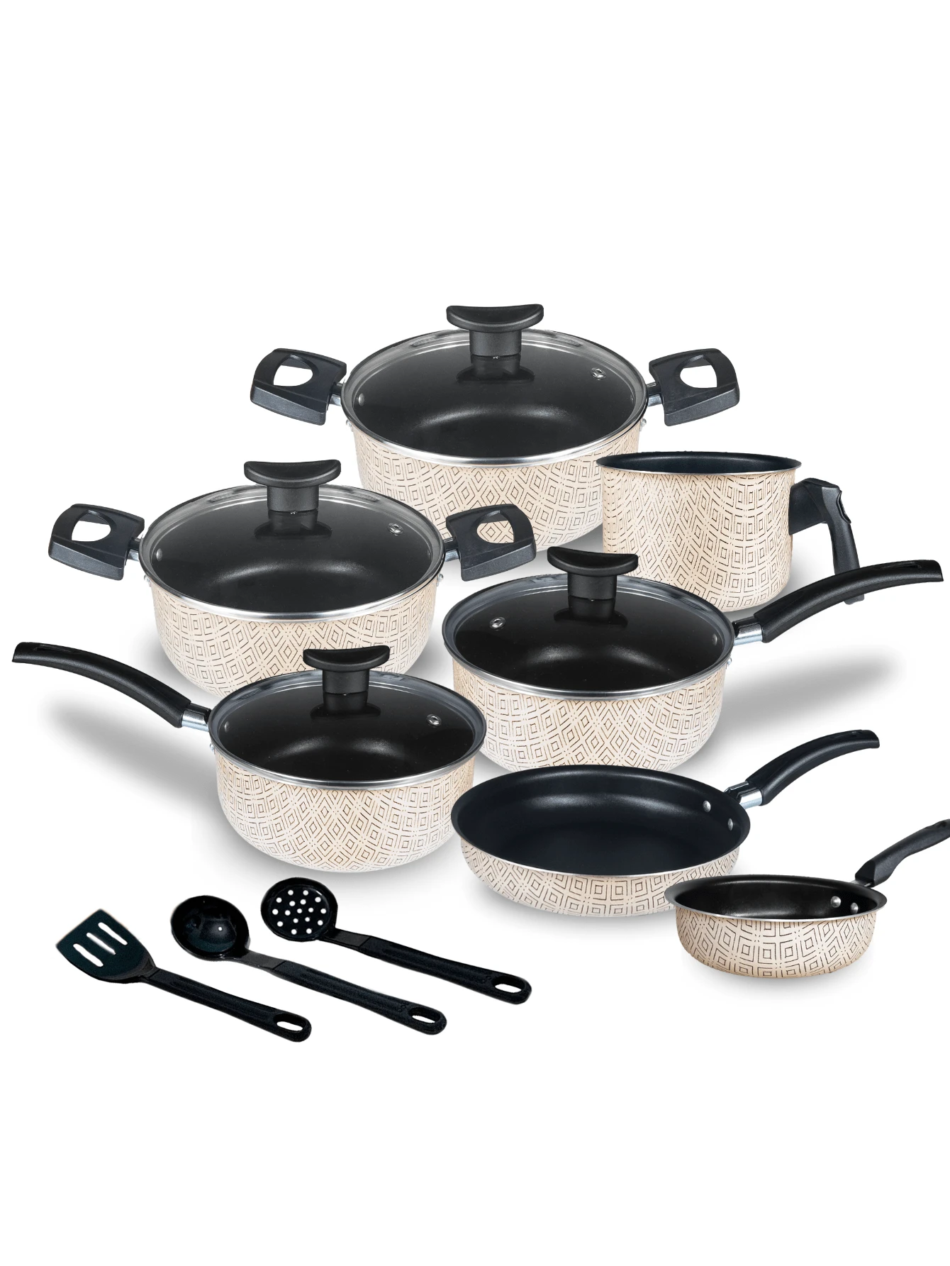 Athens Teflon Cookware Set 10 Pieces Non-Stick Glass Lid | SHEIN USA